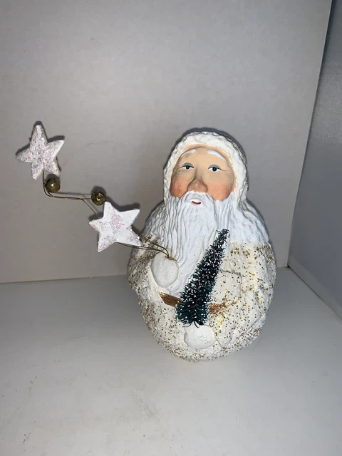 DEPARTMENT 56 FATHER FROST Roly Poly Santa Claus Old World Antique Look ...