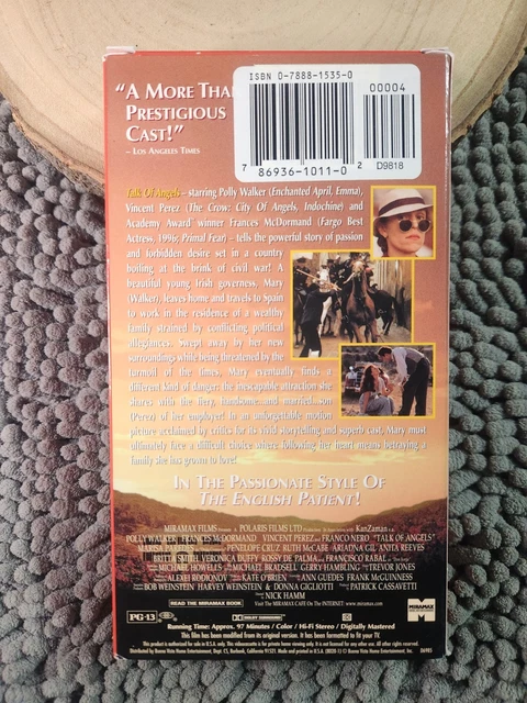 TALK OF ANGELS (VHS 1998) Drama Stars Polly Walker and Franco Nero~LIKE ...