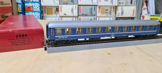RIVAROSSI FS ART. 2589 CARROZZA PASSEGGERI TIPO UIC-X DI 1° LIVREA ...