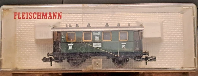 FLEISCHMANN -- TRANSPORT de voyageurs 8052 2/3ème cl DRG avec boite cristal EUR 13,00 - PicClick FR