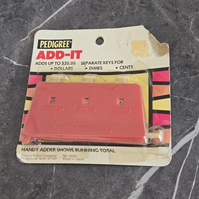 VINTAGE 1970S HANDY Adder - red handheld money Pocket Counter £17.93 ...