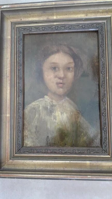 TABLEAU PEINTURE ANCIENNE portrait Huile sur panneau EUR 95,00 ...