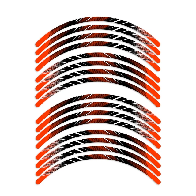 ORANGE 17 INCH Rim Wheel Sticker LINE02 For Yamaha YZF-R7 21 22 $43.18 ...