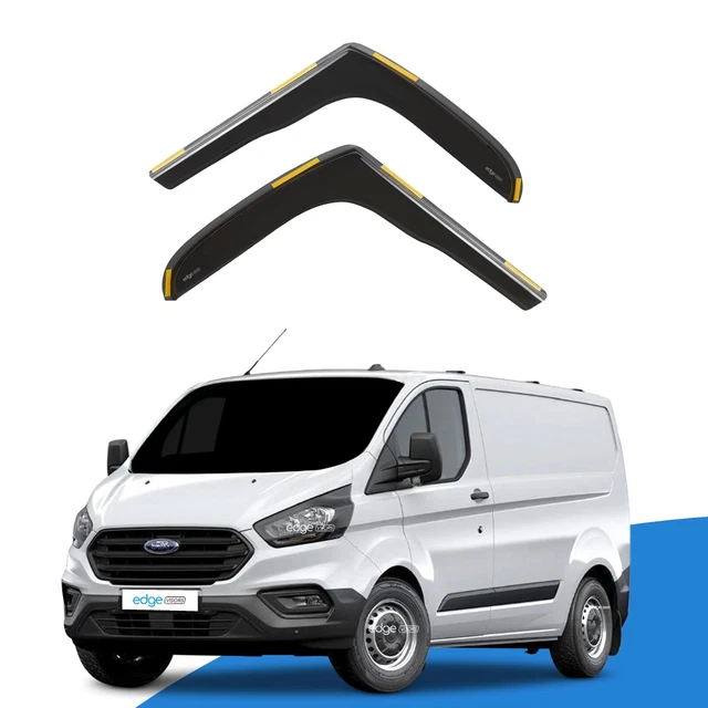 FORD TRANSIT CUSTOM 2012-Up 2/4 Door Panel Van Wind Deflectors 2pc ...