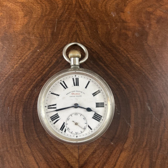 ANTIQUE WEST END Watch co Swiss Made Railway Regulators Pocket Watch ...