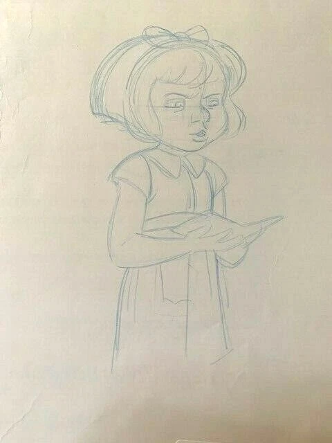 ORIGINAL &ALL DOGS Go To Heaven" Animation Drawing Anne Marie AD 84 £72 ...