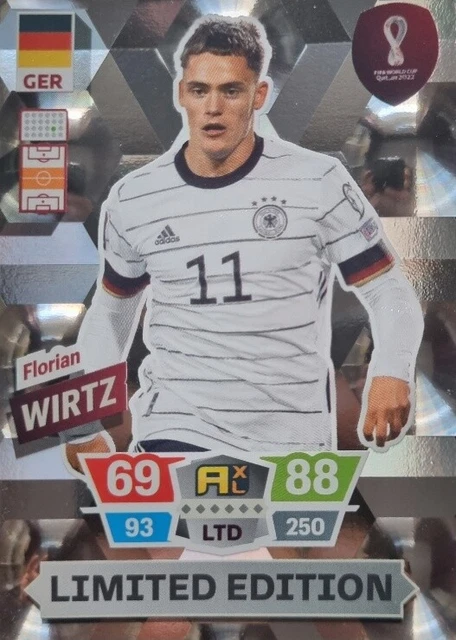 PANINI FIFA WORLD CUP QATAR 2022 limited Edition Florian Wirtz Germany ...