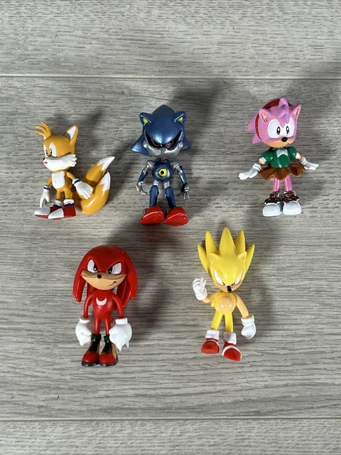 SONIC THE HEDGEHOG 2.5" PVC Figures SEGA - Metal Sonic knuckles Tails ...