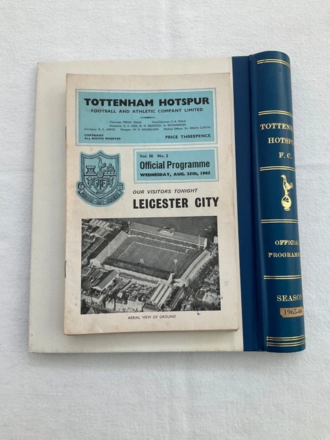 TOTTENHAM HOTSPUR F C 1965-66 Official Home Programmes X 21 And ...