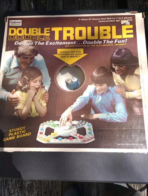 RARE VINTAGE GABRIEL Double Trouble Game Giant Pop-O-Matic-#76302 ...