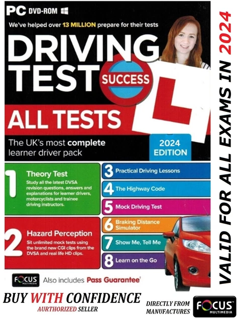 DRIVING THEORY TEST 2024 All Tests & Hazard Perception PC DVD NEW - wt ...