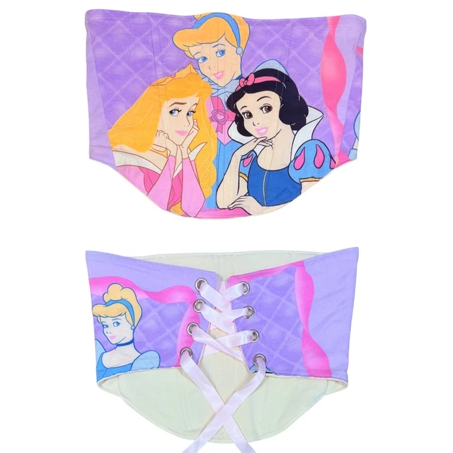 CUSTOM Y2K VINTAGE Disney Princess Upcycled Corset Waist Cincher XL ...