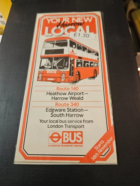 LONDON BUS TRANSPORT Timetable Leaflet Harrow HO4.135 £3.00 - PicClick UK