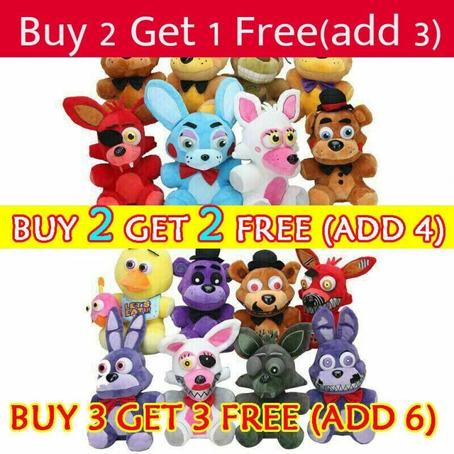UK FNAF FIVE Nights At Freddy's Plushie Toy Plush Doll Bear Foxy Bonnie ...