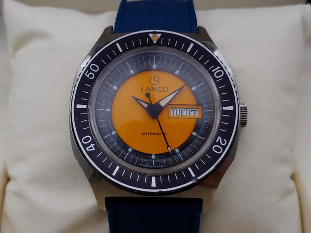 LANCO A60 VERY RARE AUTOMATIC SKIN DIVER VINTAGE YEARS 70s WATCH SWISS ... LANCO A60 VERY RARE AUTOMATIC SKIN DIVER VINTAGE YEARS 70s WATCH SWISS ...
