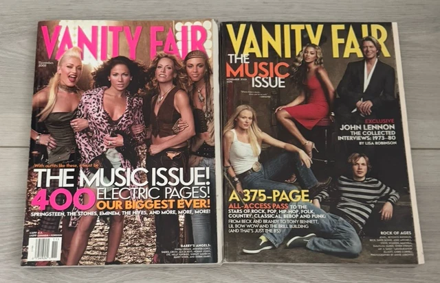 VANITY FAIR MUSIC Issue (2001/2002) Set Of 2 £18.48 - PicClick UK