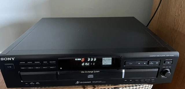 SONY CDP-CE335 5-DISC Stereo CD Player Changer Includes Remote Tested £ ...