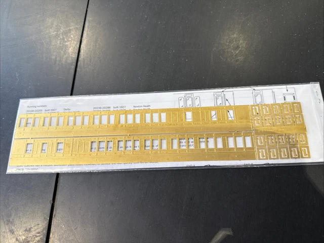 COMET MODELS M13 Etched Brass Coach Sides LMS Period 1 Non Corridor ...