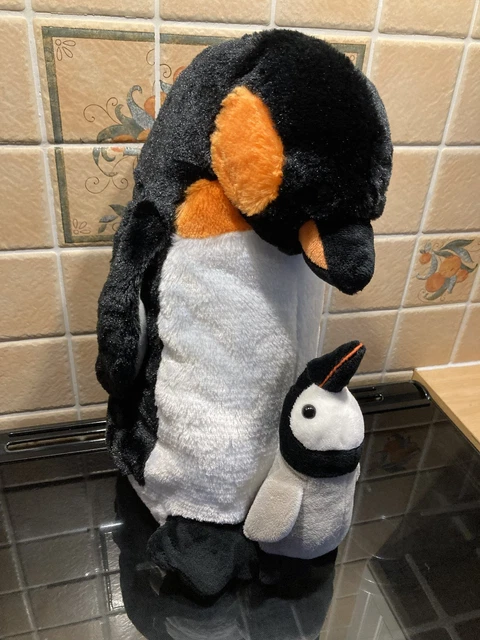 CUTE EMPEROR PENGUIN with Baby Plush soft Toy 16 inch high excellent ...