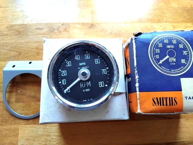 CLASSIC MINI COOPER S Genuine Smiths Rev Counter Nos Square Number Rare ...