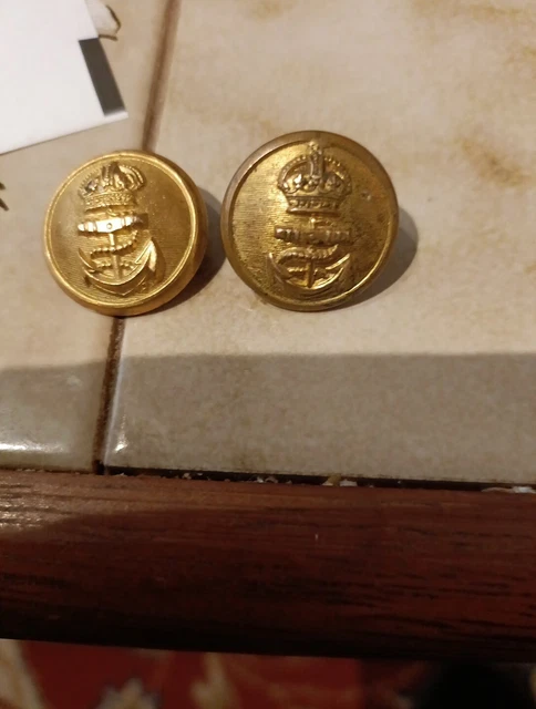 BRITISH ROYAL NAVY NAVAL BUTTONS WW2 ERA MILITARY 24mm £15.00 - PicClick UK