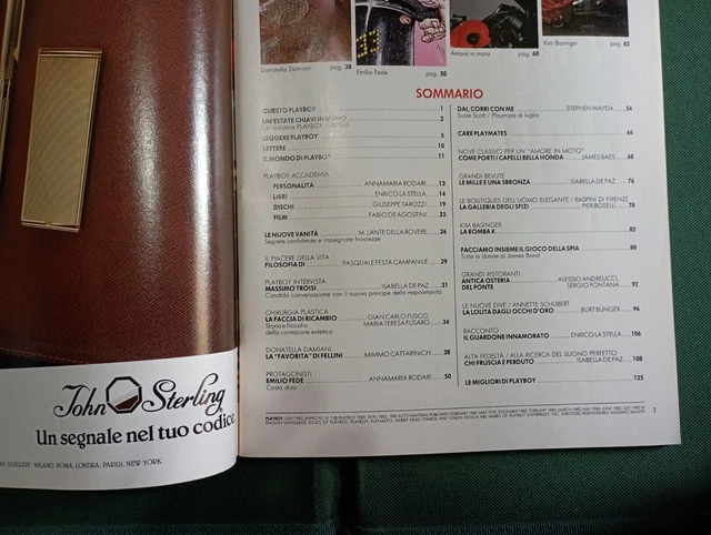 PLAYBOY N°7 LUGLIO 1983 Donatella Damiani/Annette Schubert N° 665 ...