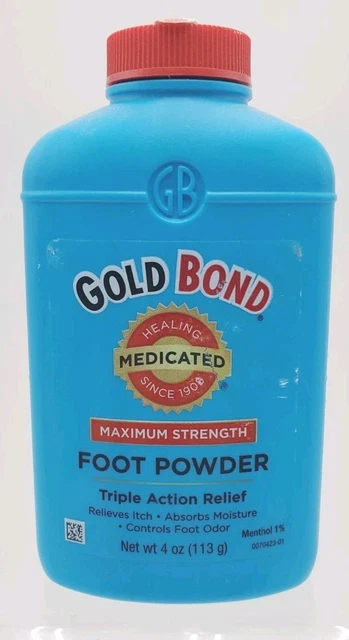 GOLD BOND FOOT Powder Medicated Max Strength With Talc Original Formula ...
