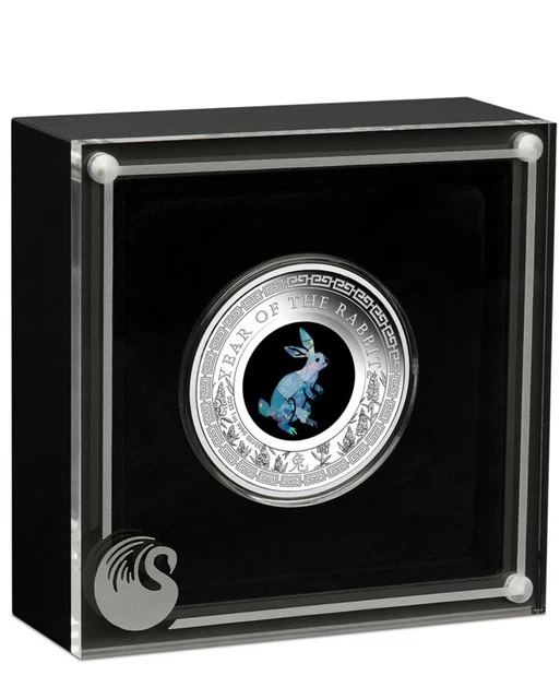 1OZ SILVER PROOF Coin Lunar Opal Series 2023 Year of the Rabbit Perth Mint EUR 196,63 - PicClick FR