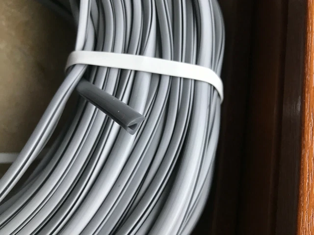 30 M UNTERLEGPROFIL, Gummiprofil, Kantengummi, Leistenfüller, Silber, 6,5 x 5 mm EUR 30,00 ...