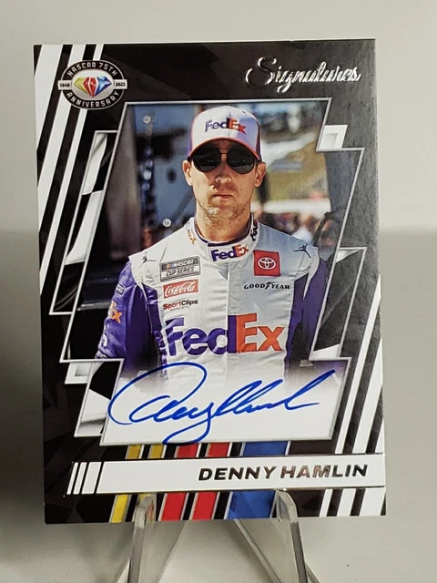 DENNY HAMLIN 2023 Panini Prime Racing 75th Anniversary Signatures SP ...