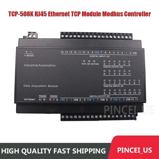 TCP-508K RJ45 ETHERNET TCP Module Modbus Controller 16DI+12DO EUR 117,38 - PicClick DE