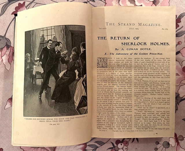 1ST PRINT SHERLOCK Holmes A Conan Doyle - The Strand Magazine - Vol 28 ...