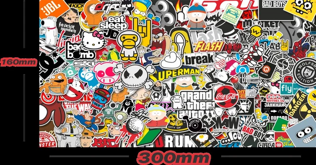 CUSTOM RACE STICKER Bomb Sheet A4 size High Quality Vinyl Wrap RC Car ...