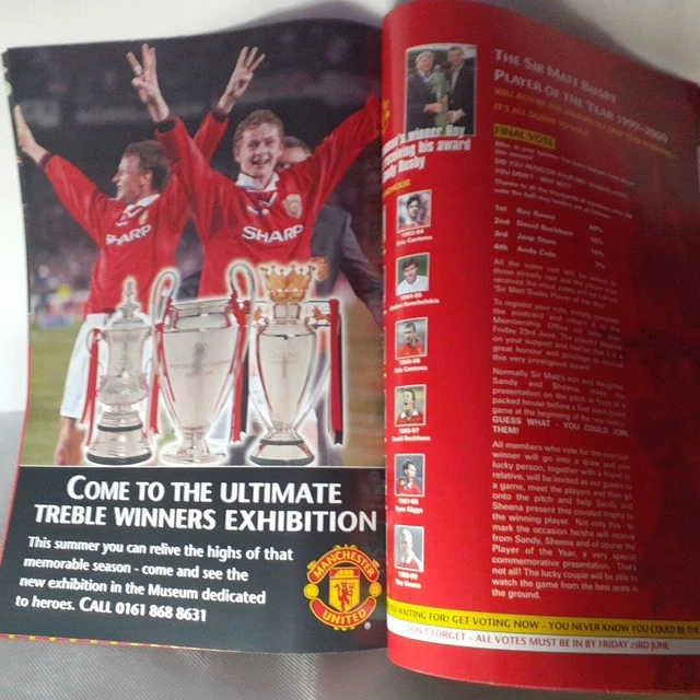 MANCHESTER UNITED END Of Season Brochure Number 20 Spring 2000 15 Page ...