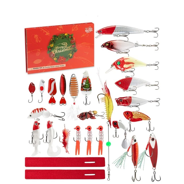 24 DAYS FISHING Advent Calendar 2026 with Metal Fishing Lure Set for ...
