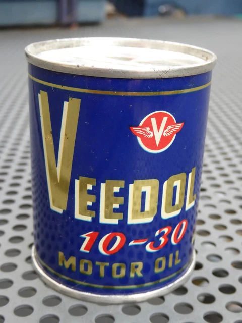 ALTE BLAUE BLECHDOSE Spardose Veedol 10-30 Motor Oil EUR 29,00 ...