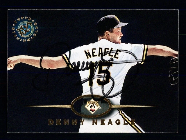 AUTOGRAPHED 1995 STADIUM Club #474 DENNY NEAGLE Signed Baseball Card ...