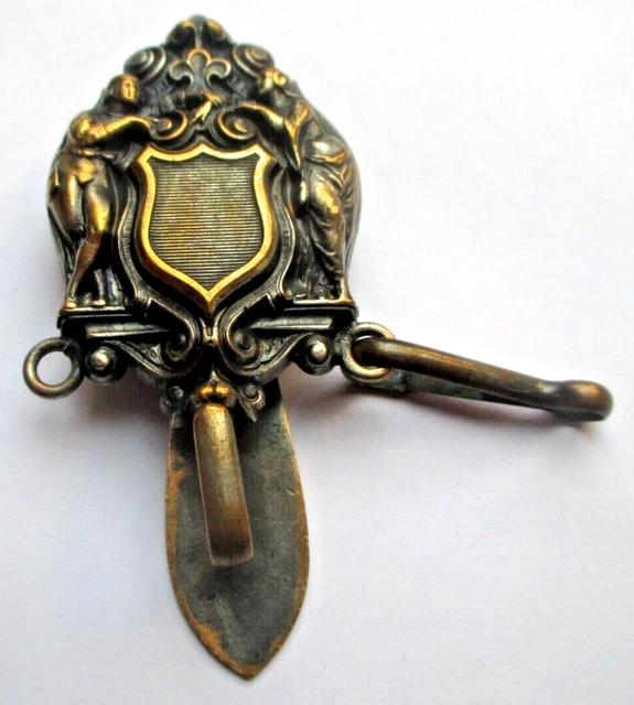 ANCIEN CLAVET CHATELAINE FIN XIXème superbe finement gravé accessoire ...