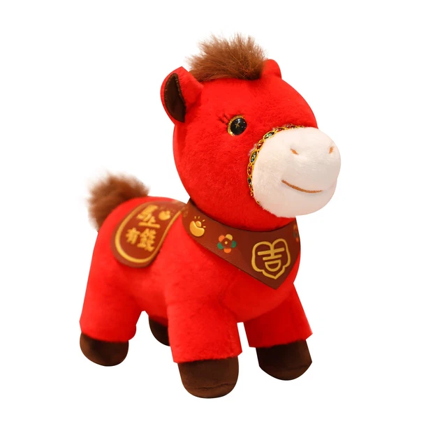 YEAR OF THE Horse Plush Toy With Pp Cotton Fill For Chinese Zodiac Gift ...