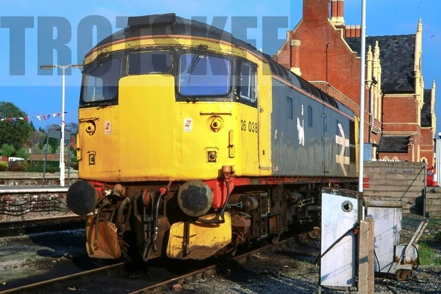 35MM SLIDE BR British Rail Diesel Loco 26038 Class 26 1991 Hereford ...