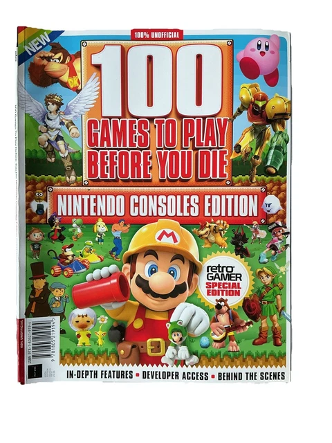 RETRO GAMER SPECIAL Edition 100 Games To Play Before You Die Nintendo ...