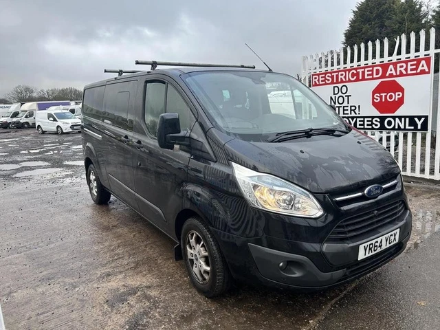 64 PLATE FORD Transit Custom 2.2 TDCI 290 Black Limited Factory Crew ...