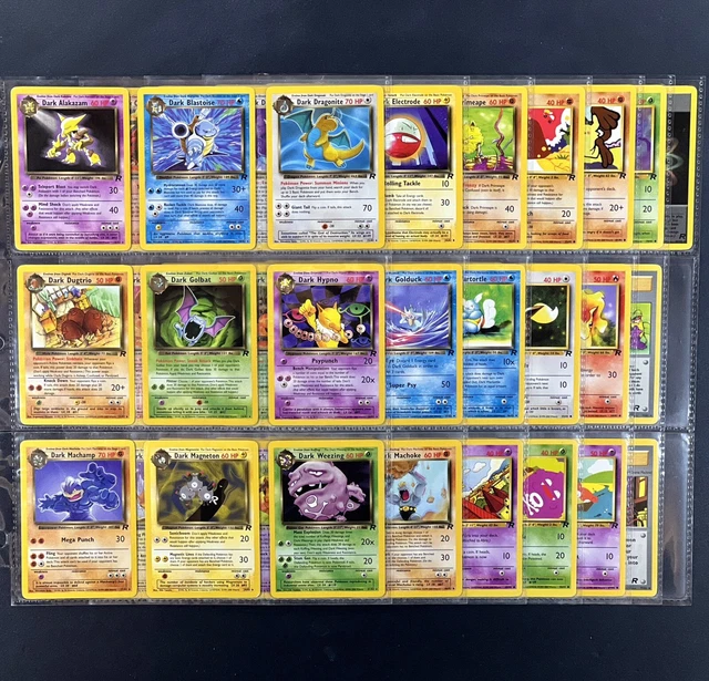 POKEMON TEAM ROCKET Set CASI COMPLETO Edición Ilimitada Cartas NO HOLO ...
