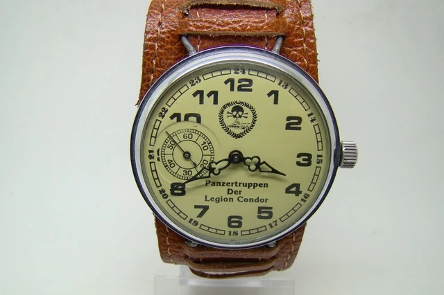 PANZER DIVISION GERMAN ARMY MILITARY WATCH WW2 TYPE SERVICED WORKING ws ...