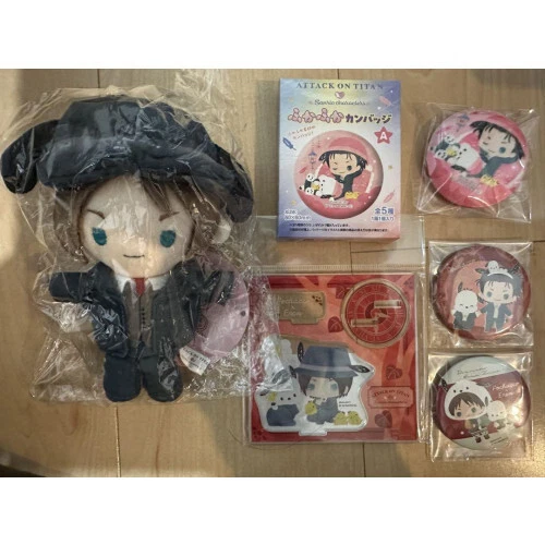 ATTACK ON TITAN Squishy Plush Toy Sanrio Collaboration Eren Plush ...