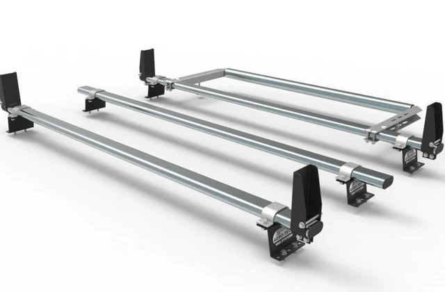 TRANSIT CUSTOM VAN Roof Rack 3 bar load stops rear roller AT86LS+A30 £ ...