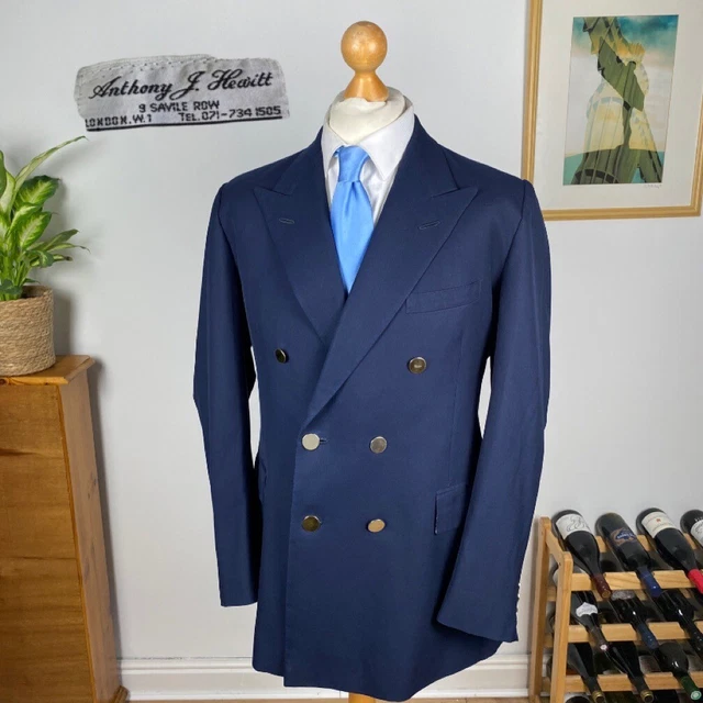 ANTHONY J. HEWITT of SAVILE ROW Bespoke Double Breasted Gold Button ...