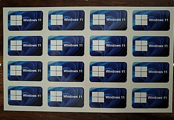 5X HIGH QUALITY WINDOWS 11 LOGO BLUE GLOSY STICKER BADGE (33x22mm) PC ...