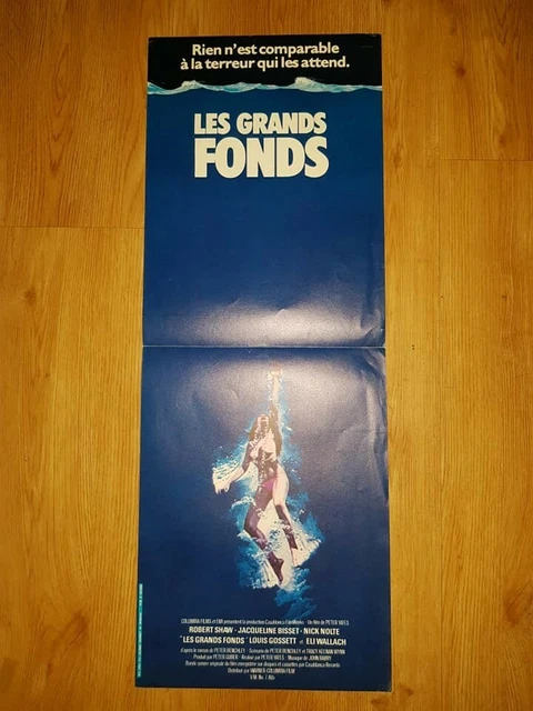 AFFICHE DE CINÉMA d'époque du film: LES GRANDS FONDS de 1977 (30x80cm) EUR 10,00 - PicClick FR