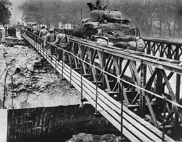 WWII 1939 BRIDGE Rebuilt By The American Army Passage Of Trucks Old ...